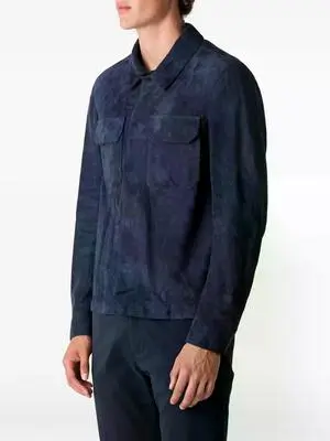 TOM FORD Suede-effect Flap-pocket Shirt Jacket