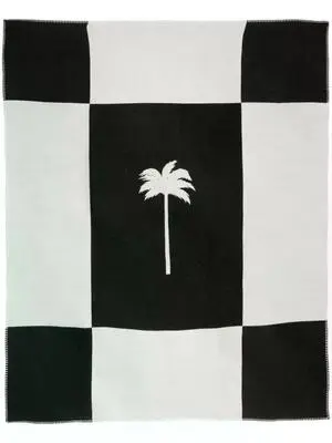 Palm Angels Checkerboard-jacquard Palm Tree Blanket