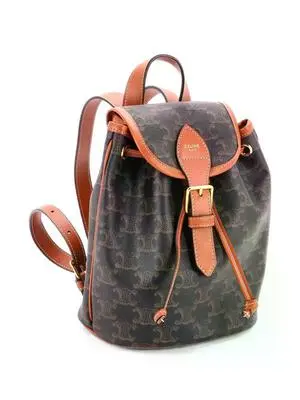 Celine Folco Triomphe Coated Canvas Mini Backpack