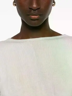 VELA SHOP Fine-knit Boat-neck Sweater