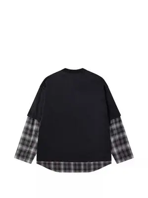 Comme Des Garçons Layered Check-print T-shirt