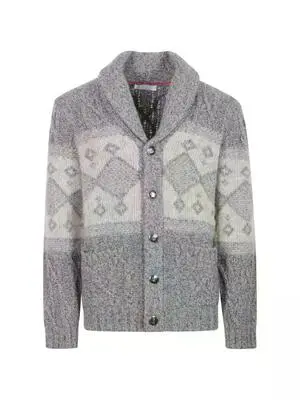 Brunello Cucinelli Cable-knit Cardigan - Blue