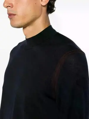 Emporio Armani Contrast-trim High-neck Sweater