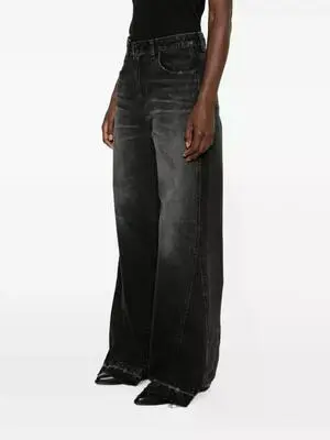 LOIS Skater Flare Distressed Flared Jeans