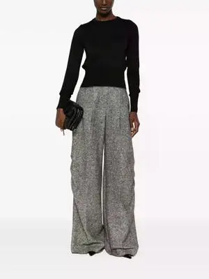 ROBERTO COLLINA Ribbed-knit Crew-neck Sweater - Black