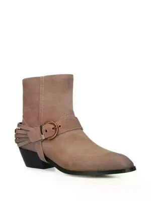 Pinko Buckled Suede Boots