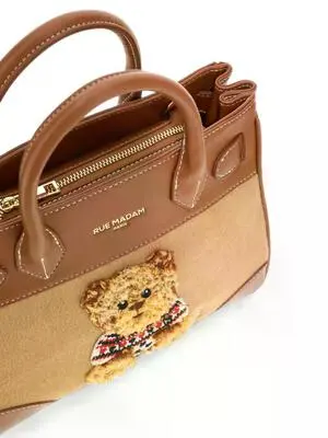RUE MADAM PARIS Marvin Love Teddy-bear Patch Panelled Tote Bag