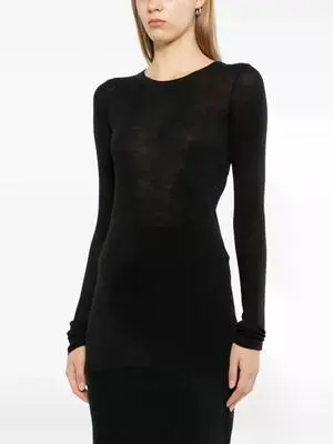 Rick Owens Rib T-shirt - Black
