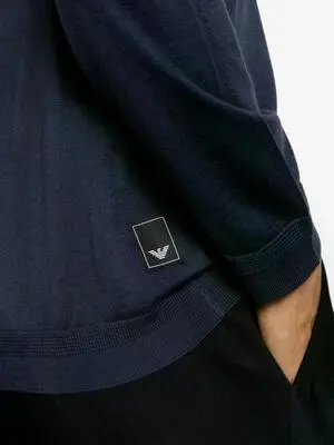 Emporio Armani Logo-patch Wool Sweater