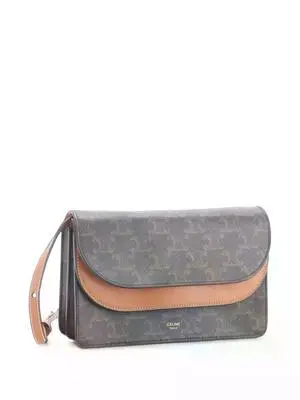 Celine Wallet On Strap Triomphe Coated Canvas Crossbody Bag