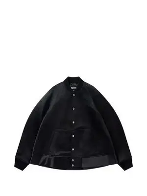 Comme Des Garçons Satin Bomber Jacket - Black