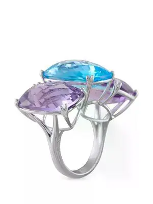 LB EXCLUSIVE Amethyst And Topaz Bypass Ring