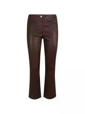 ARMA Leather Flared Trousers - Brown