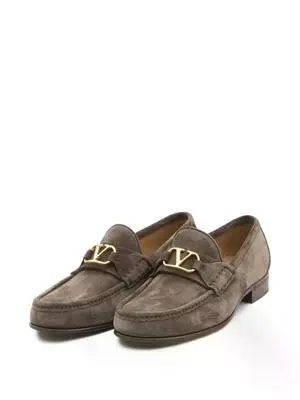 Valentino Garavani Vlogo Signature Suede Loafers