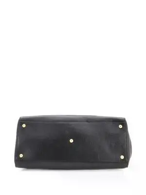 Fendi 2jours Bag Leather Medium Tote Bag - Black