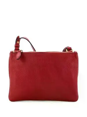 Prada Double Zip Vitello Daino Small Crossbody Bag
