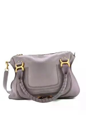Chloé Marcie Leather Medium Satchel Grey