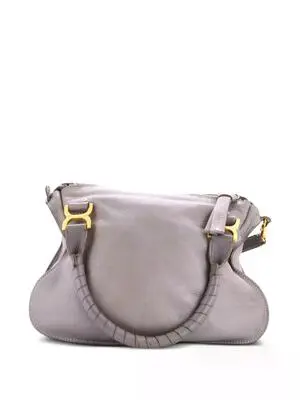 Chloé Marcie Leather Medium Satchel - Grey
