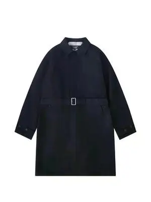 Comme Des Garçons Belted Car Coat - Blue