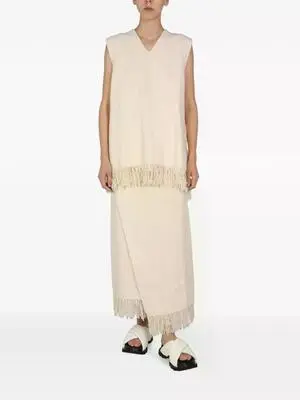 JIL SANDER Fringed Wrap Skirt