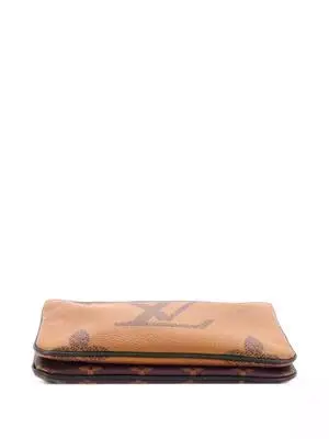 LOUIS VUITTON Double Zip Pochette Reverse Monogram Giant Clutch Bag