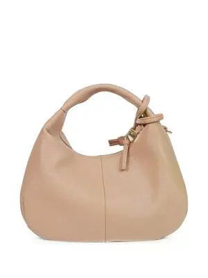 GANNI Mini Hobo Bag In Grained Brown - Neutrals
