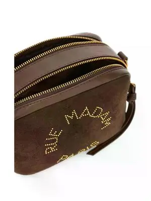 RUE MADAM PARIS The Camera Studded Suede Shoulder Bag