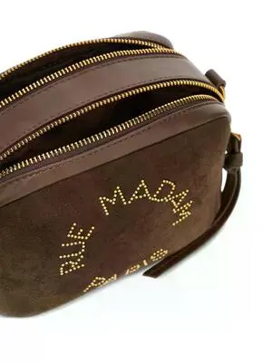 RUE MADAM PARIS The Camera Studded Suede Shoulder Bag