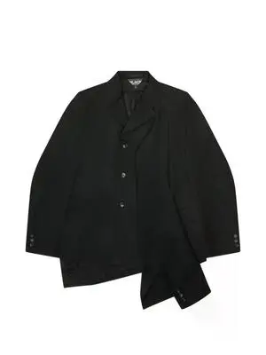 Comme Des Garçons Deconstructed Asymmetric Jacket - Black