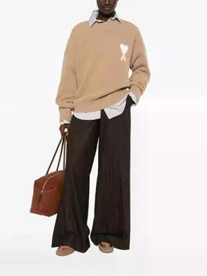 AMI Paris De Coeur Intarsia-knit Sweater