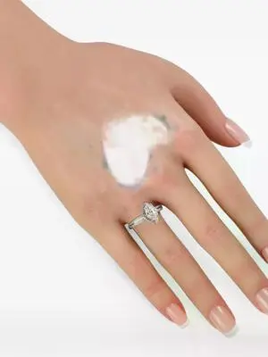 LB EXCLUSIVE Diamond Halo Ring - Silver