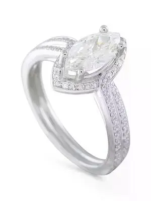 LB EXCLUSIVE Diamond Halo Ring - Silver