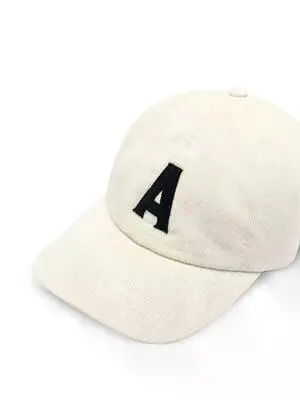 AUTRY Logo-patch Corduroy Baseball Cap - Neutrals