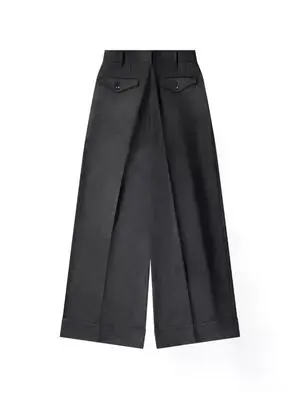 Junya Watanabe Pinstripe Pleated Trousers - Grey