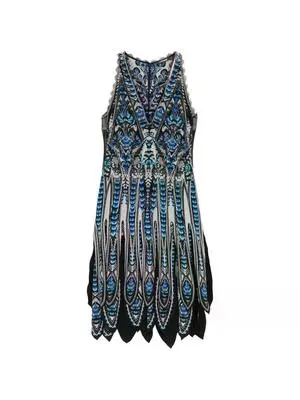 Roberto Cavalli All-over Graphic-print Dress - Blue
