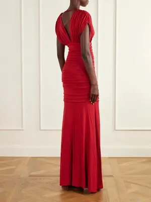 Simkhai Norvelle Gathered Jersey Gown