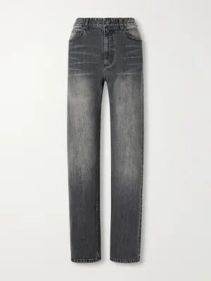 Tibi Charlotte Mid-rise Straight-leg Jeans - Gray