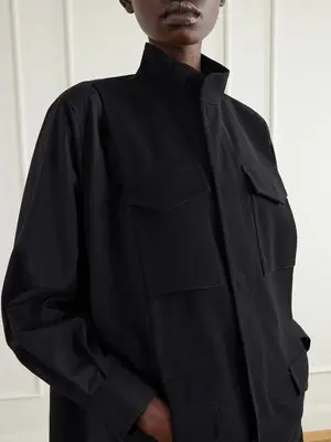 Sacai Crepe-trimmed Woven Shirt