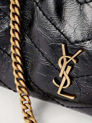 Saint Laurent Niki Matelassé Suede Shoulder Bag