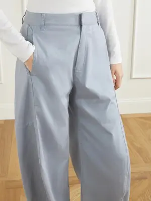 Tibi Sid Lyocell-blend Twill Wide-leg Pants