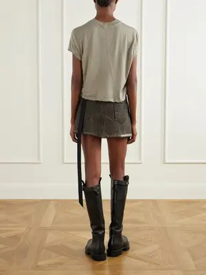 Rick Owens Cropped Cotton-jersey T-shirt