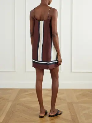 Faithfull The Brand Phylis Striped Satin Mini Dress
