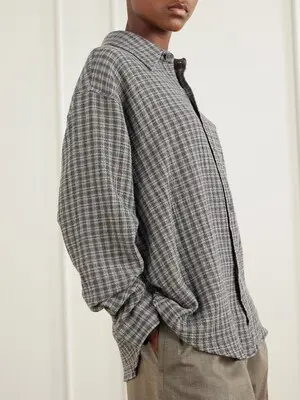 MFPEN Vacation Checked Cotton-blend Shirt