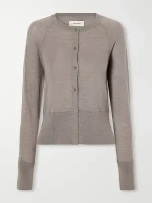 MFPEN Appointment Merino Wool And Silk-blend Cardigan - Brown