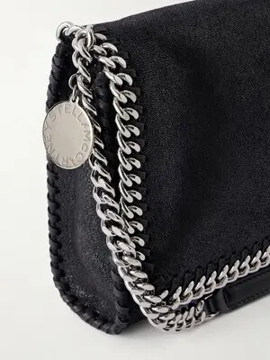 Stella McCartney Flabella Flap Vegetarian Material Shoulder Bag - Black