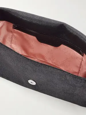 Stella McCartney Flabella Flap Vegetarian Material Shoulder Bag - Black