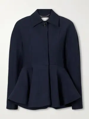 Stella McCartney Crepe Peplum Jacket - Blue