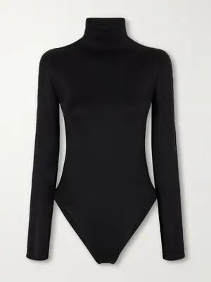 Alaïa Silk-blend Bodysuit - Black