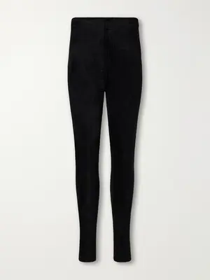 Alaïa High-rise Velvet Leggings