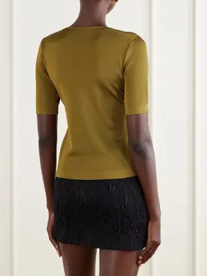 Balmain Lace-trimmed Knitted T-shirt